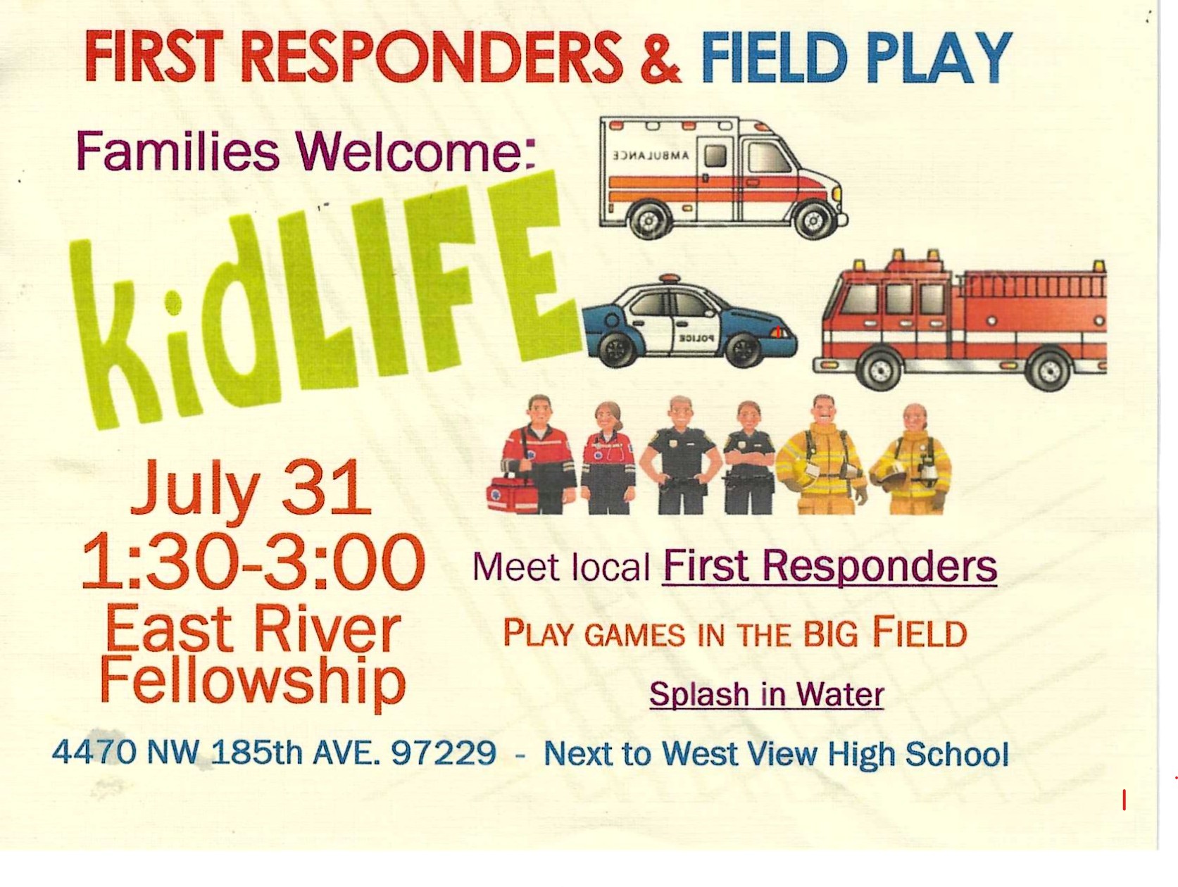 First Responders & Field Play - Positive Life Radio